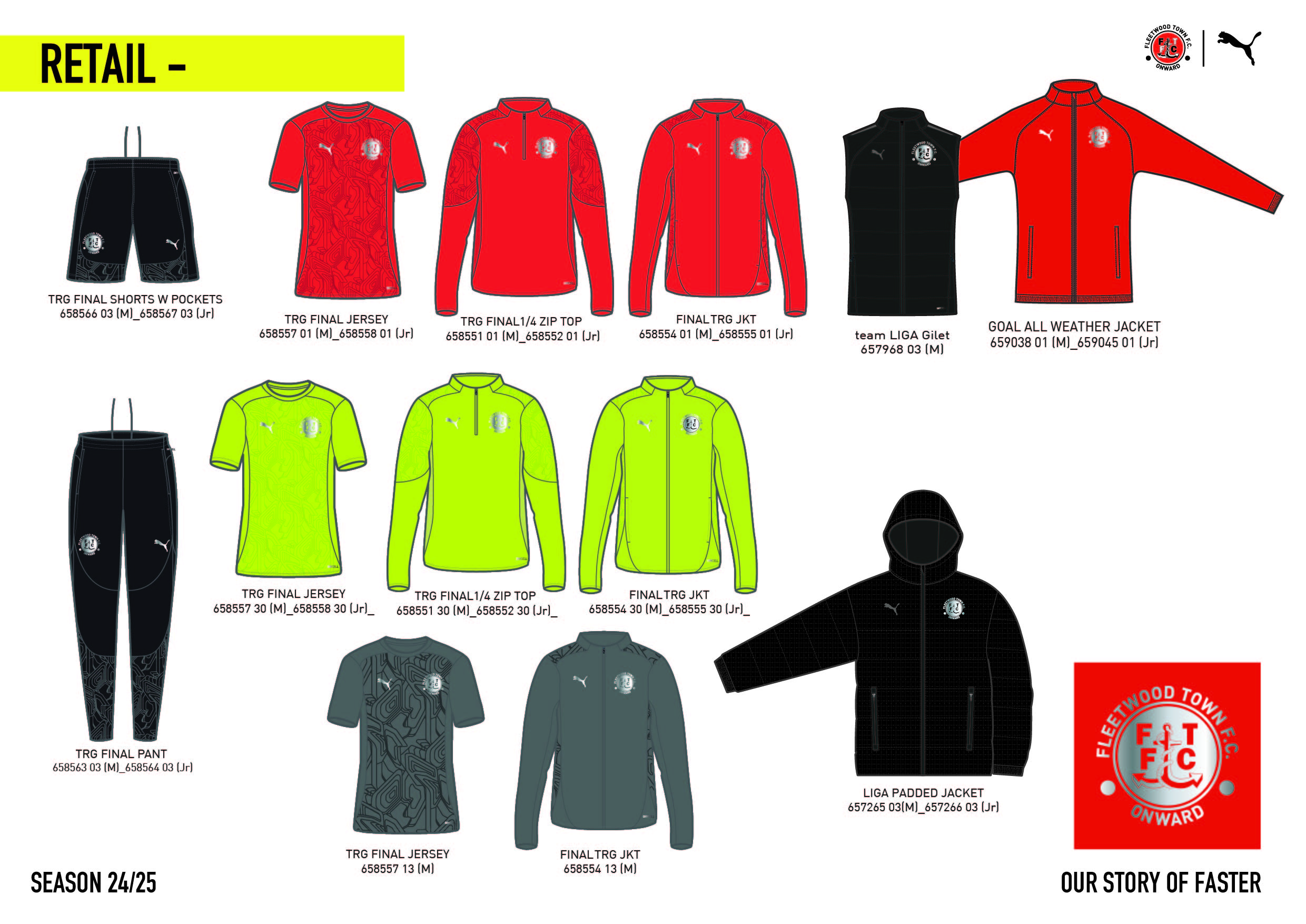 24-25 Fleetwood Town FC Training Wear – Puma Teamwear